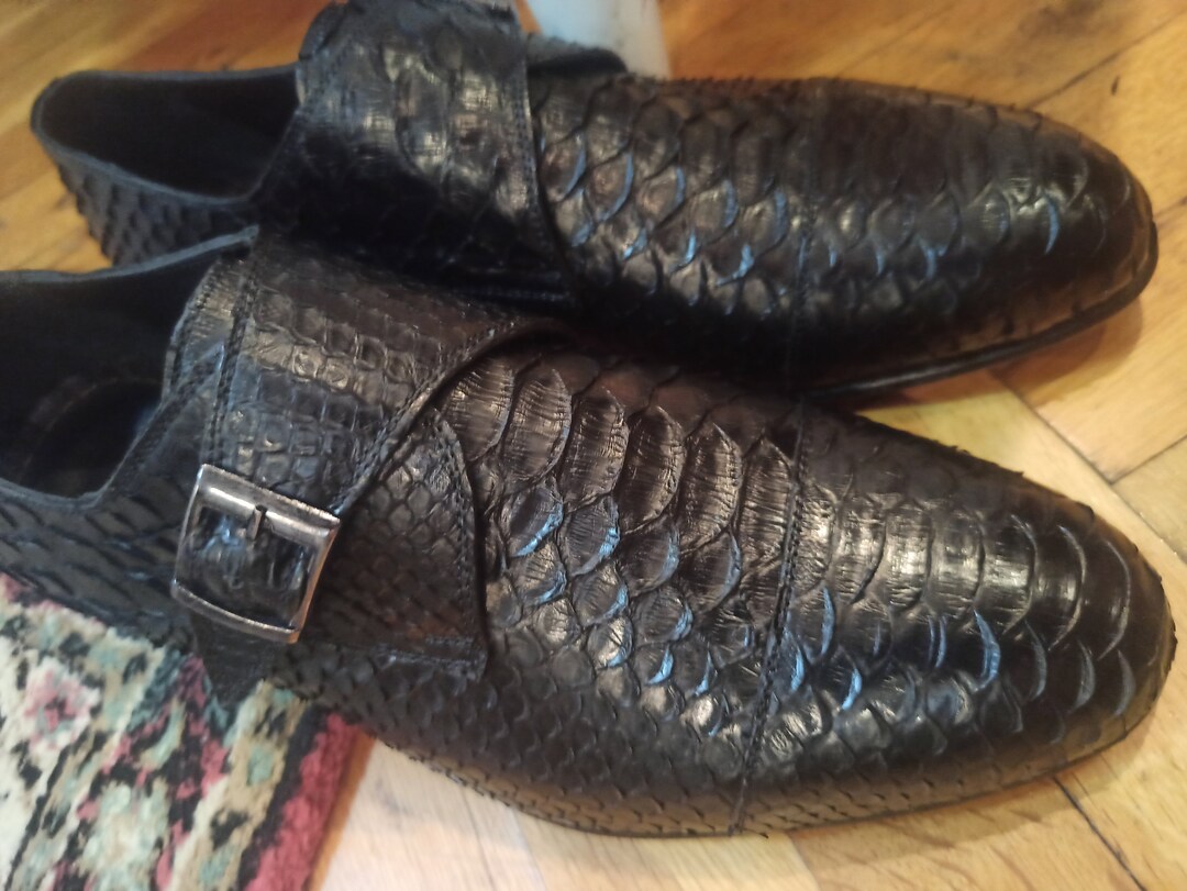It is Made of Real Python Snake Skin in Black With a Single - Etsy