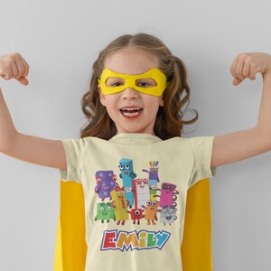 Numberblocks Birthday T-shirt , Number Blocks Personalized Shirt for ...