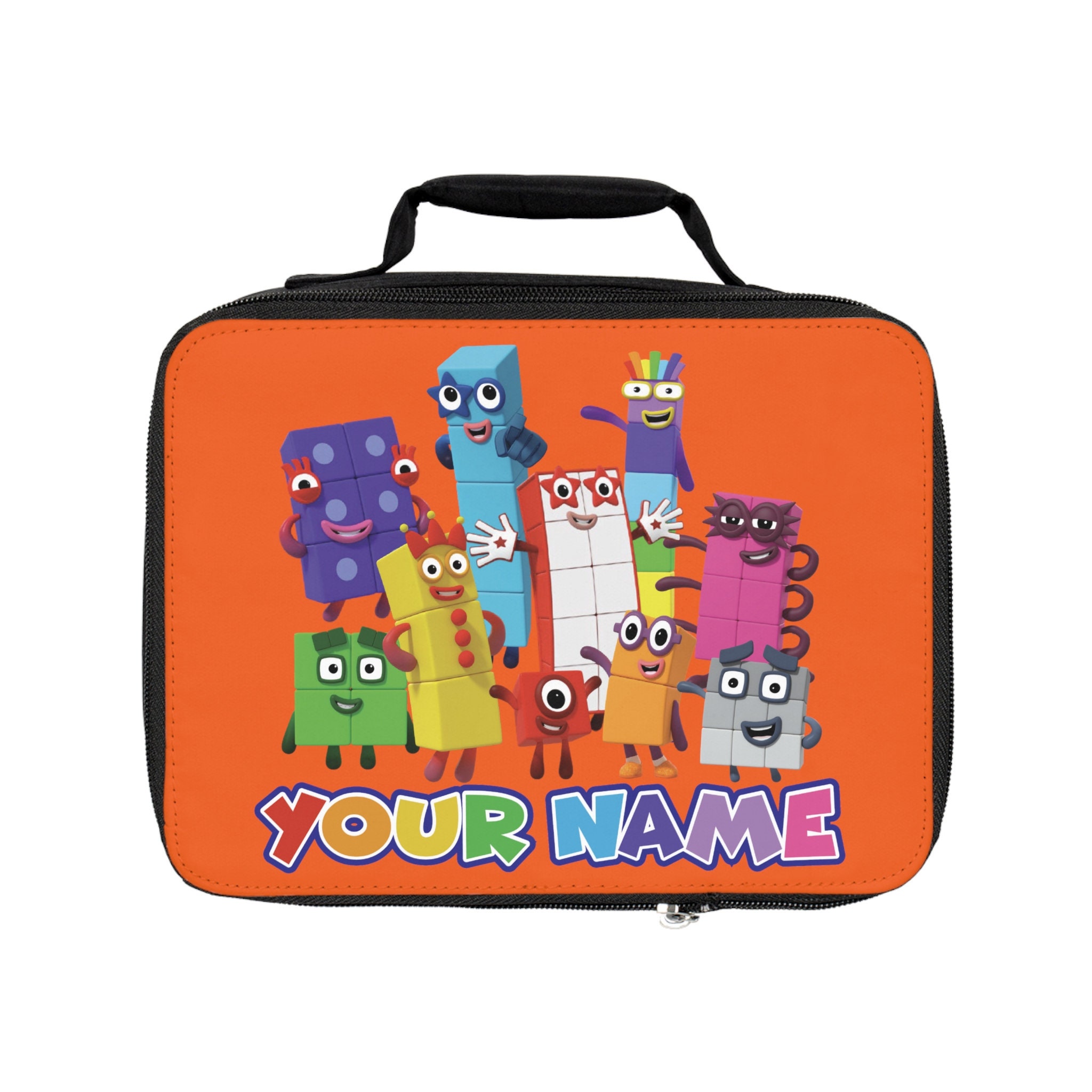 Number Blocks Personalized Lunch Bag, Number Blocks Custom Name Lunch ...