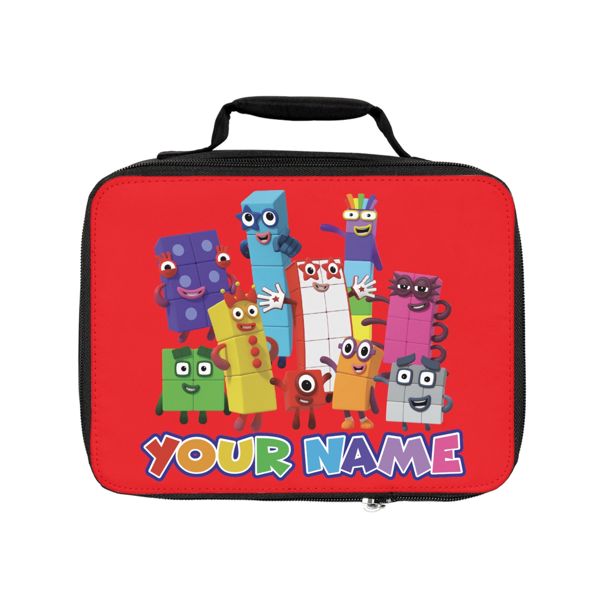 Number Blocks Personalized Lunch Bag, Number Blocks Custom Name Lunch ...