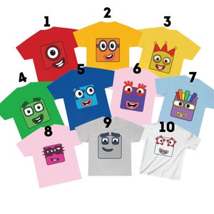 Numberblocks T-shirt, Number Blocks Birthday Shirt , Numberblocks ...