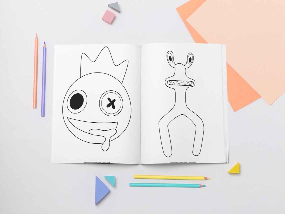 Rainbow Friends PDF Coloring Pages - Printable PDF Rainbow Friends ...