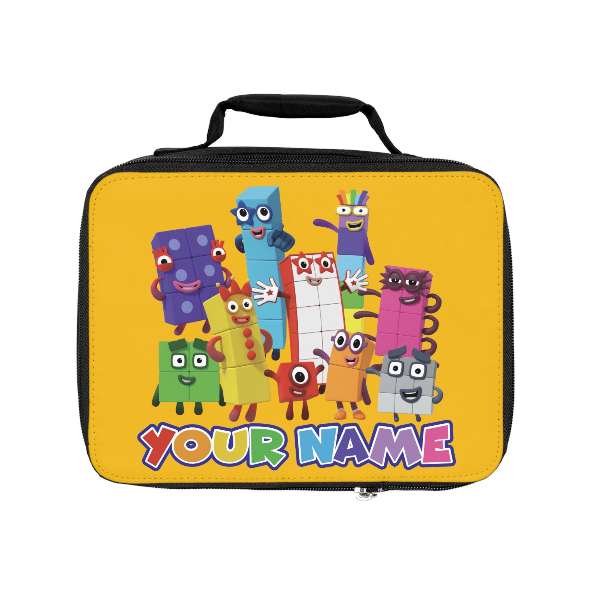 Number Blocks Personalized Lunch Bag, Number Blocks Custom Name Lunch ...