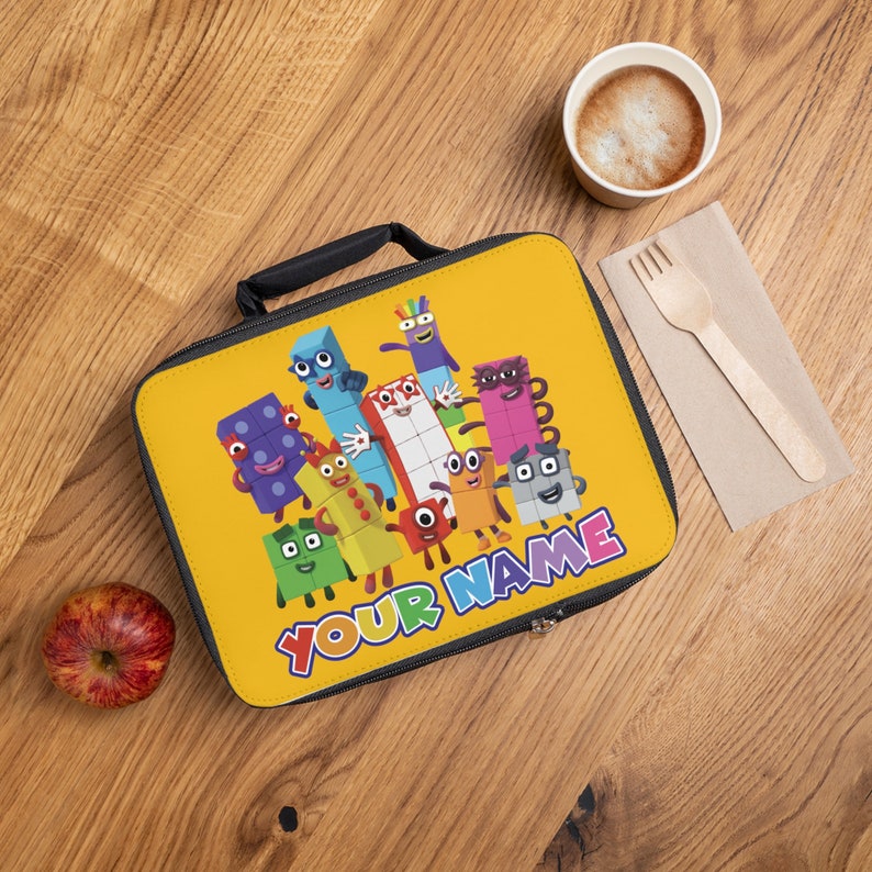 Number Blocks Personalized Lunch Bag, Number Blocks Custom Name Lunch ...