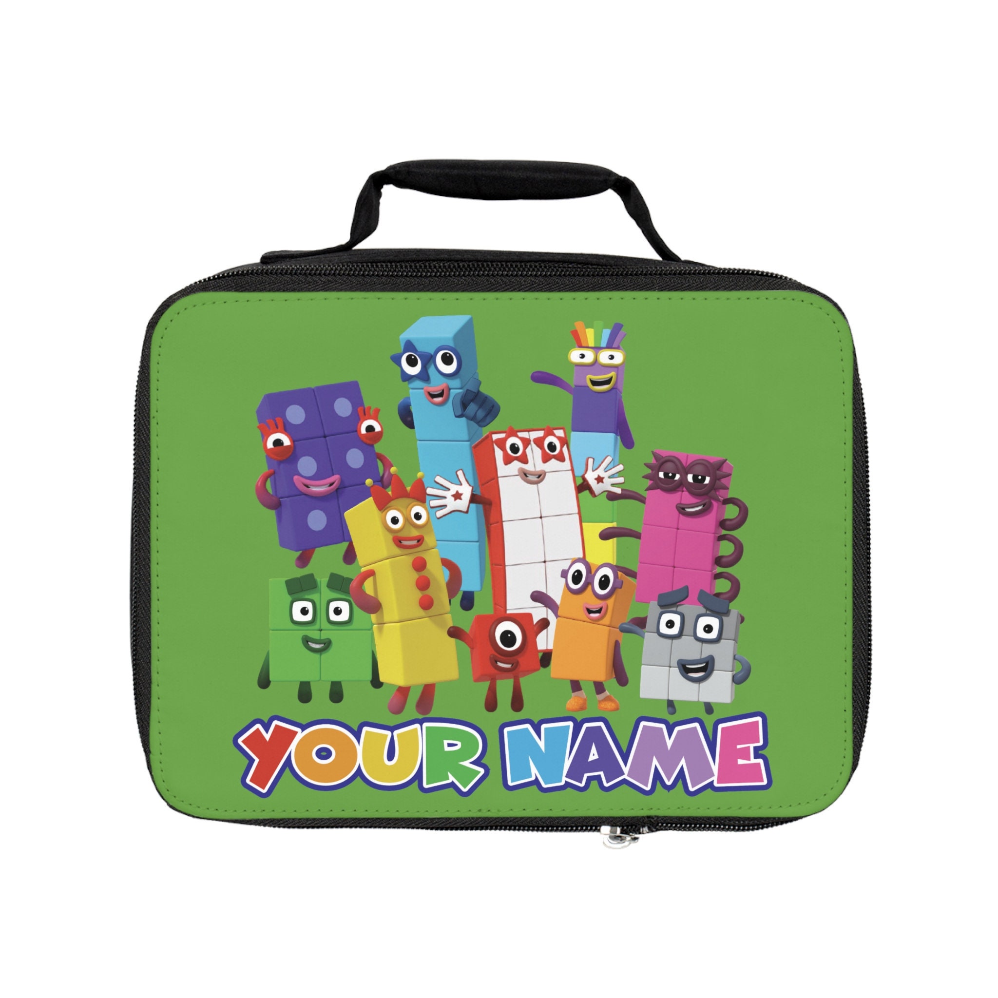 Number Blocks Personalized Lunch Bag, Number Blocks Custom Name Lunch ...