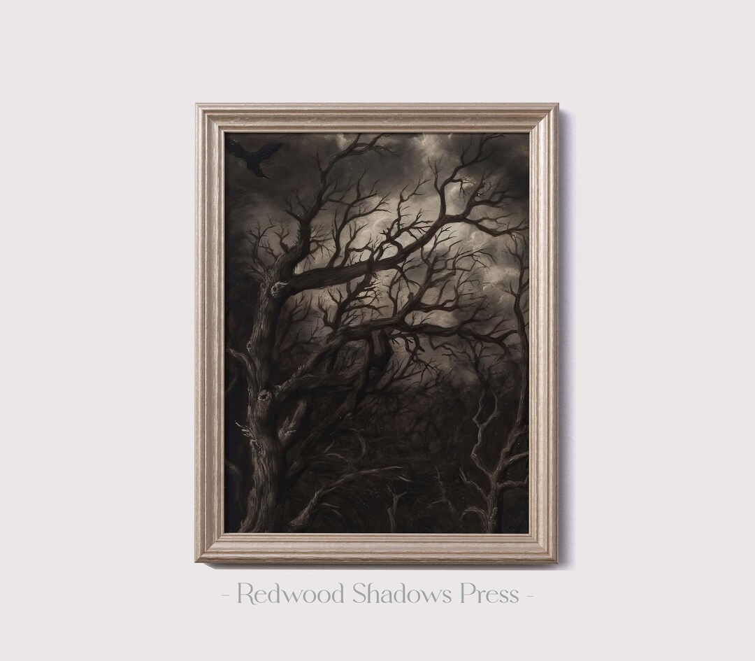 Printable Forest Wall Art Dark Cottagecore Prints Moody Woods Art Print ...