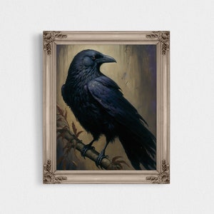 Printable Raven Print Witchy Home Decor Vintage Raven - Etsy