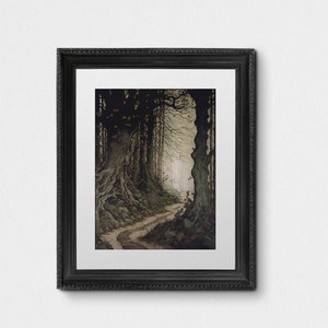 Printable Forest Wall Art Classic Illustration Prints Downloadable ...