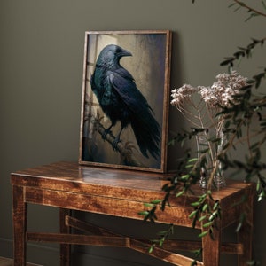 Printable Raven Print Witchy Home Decor Vintage Raven - Etsy