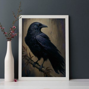 Printable Raven Print Witchy Home Decor Vintage Raven - Etsy