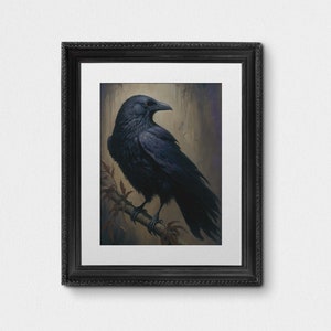 Printable Raven Print Witchy Home Decor Vintage Raven - Etsy