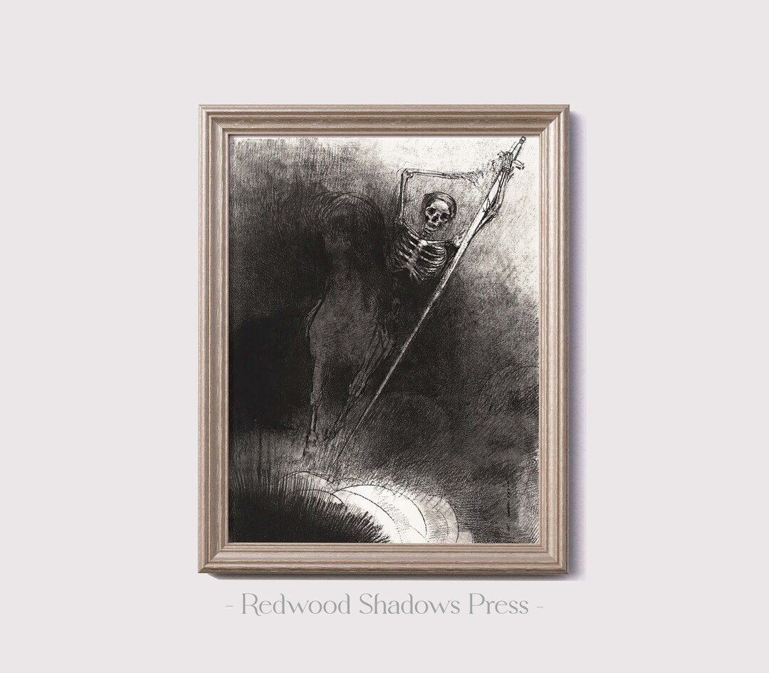 Grim Reaper Print Printable Gothic Wall Art Vintage Dark - Etsy