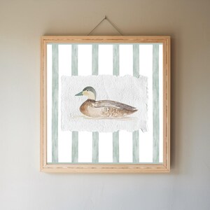 Rustic Duck Watercolor Printable Wall Art - Farmhouse Animal Digital ...