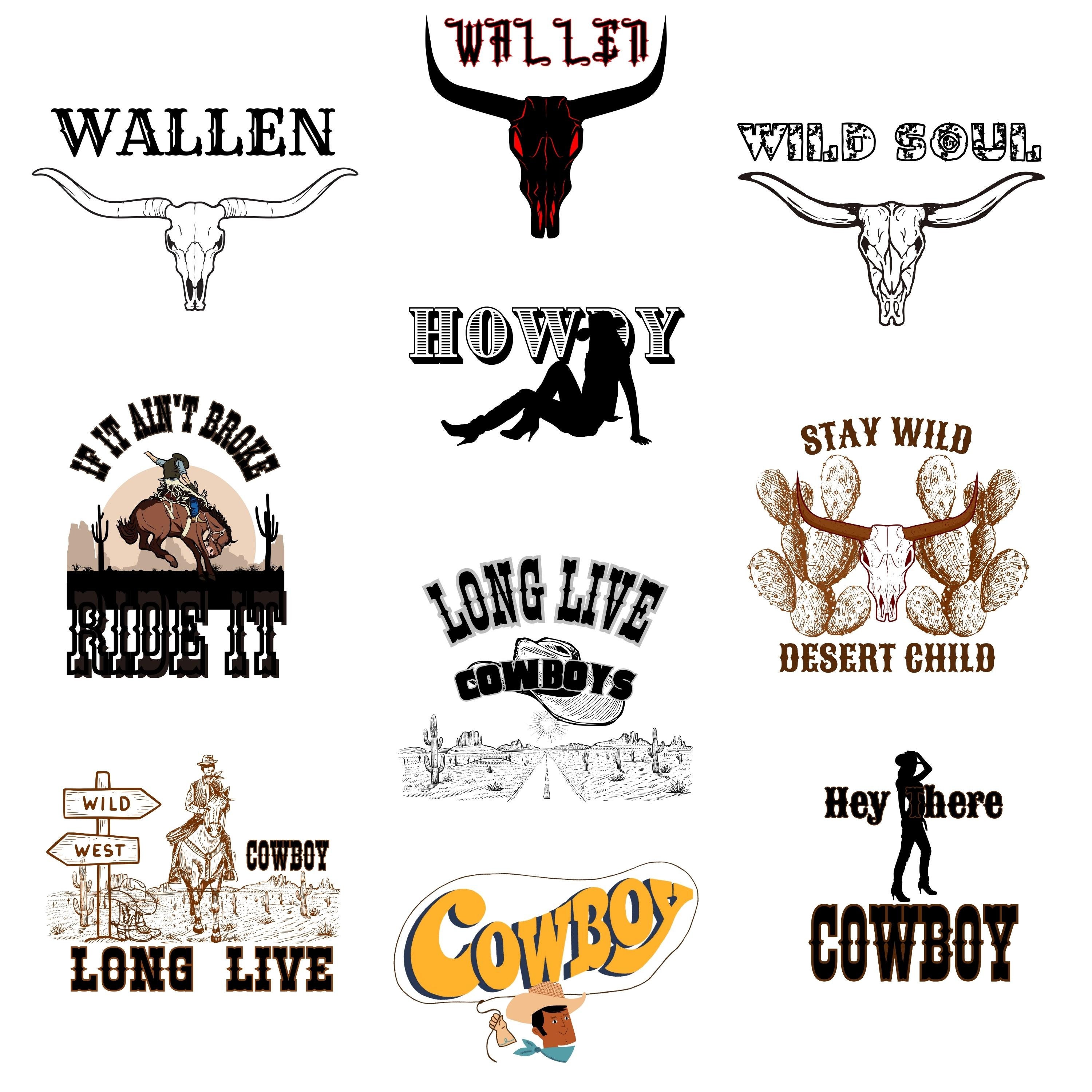 Western Bundle 10 Pngs, Western Png Set, Cow Skull Design Png, Retro ...