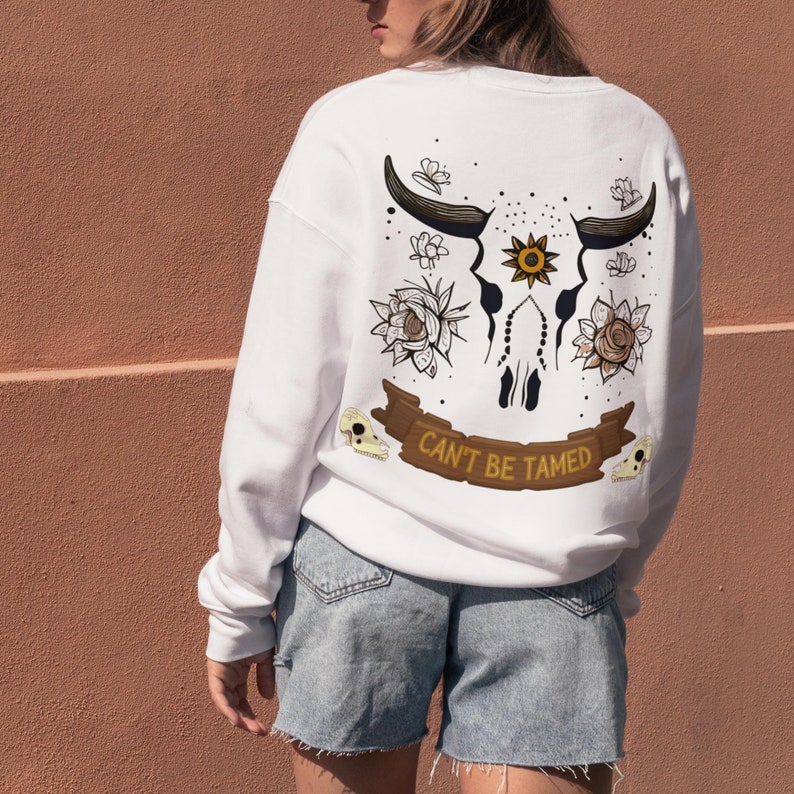 Can't Be Tamed Quotes Western Png Western Cow Skull Png - Etsy