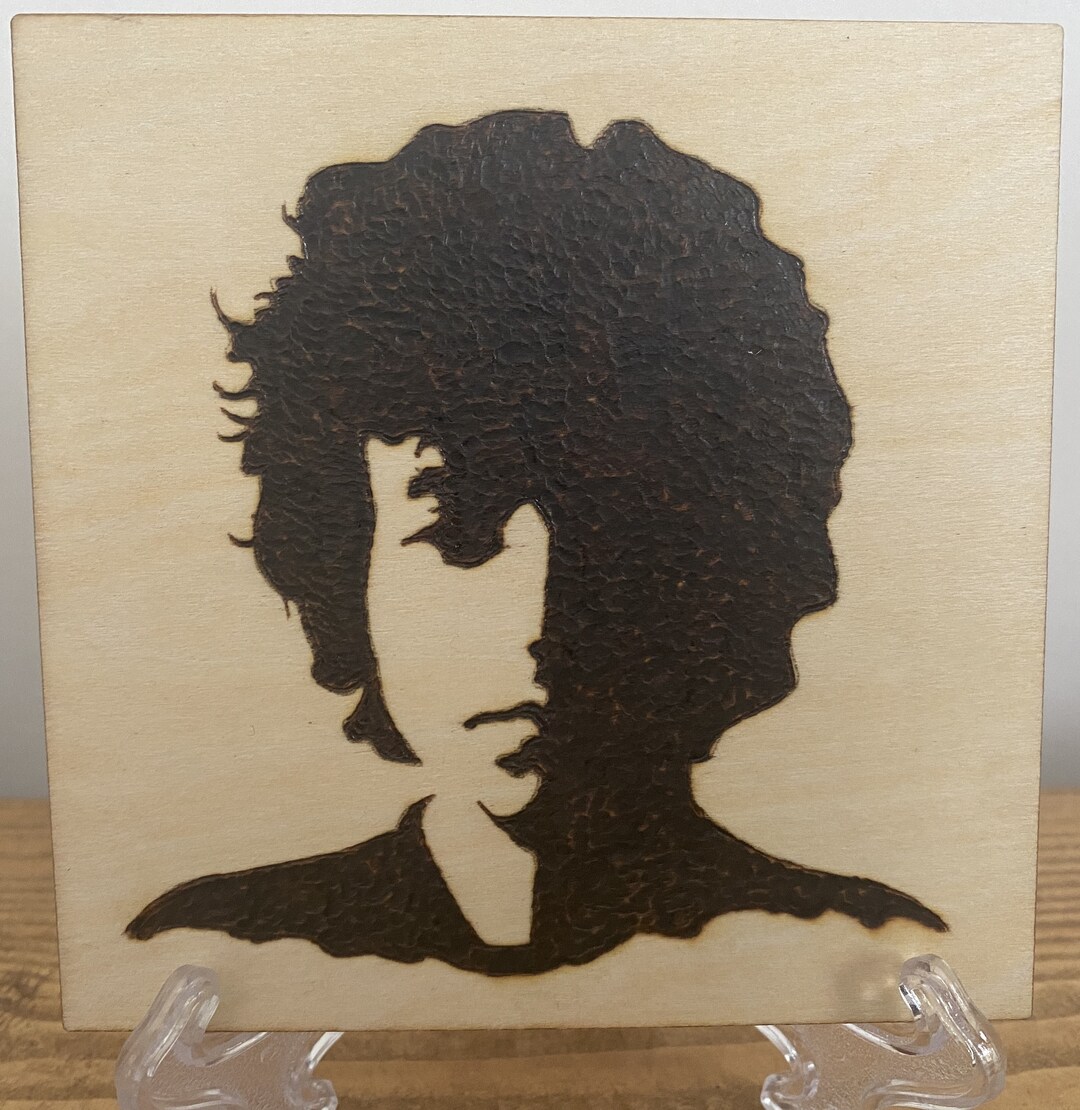 Set of 4 Music Icons BOB DYLAN Hand Burned Wood Drinks Coasters - Etsy