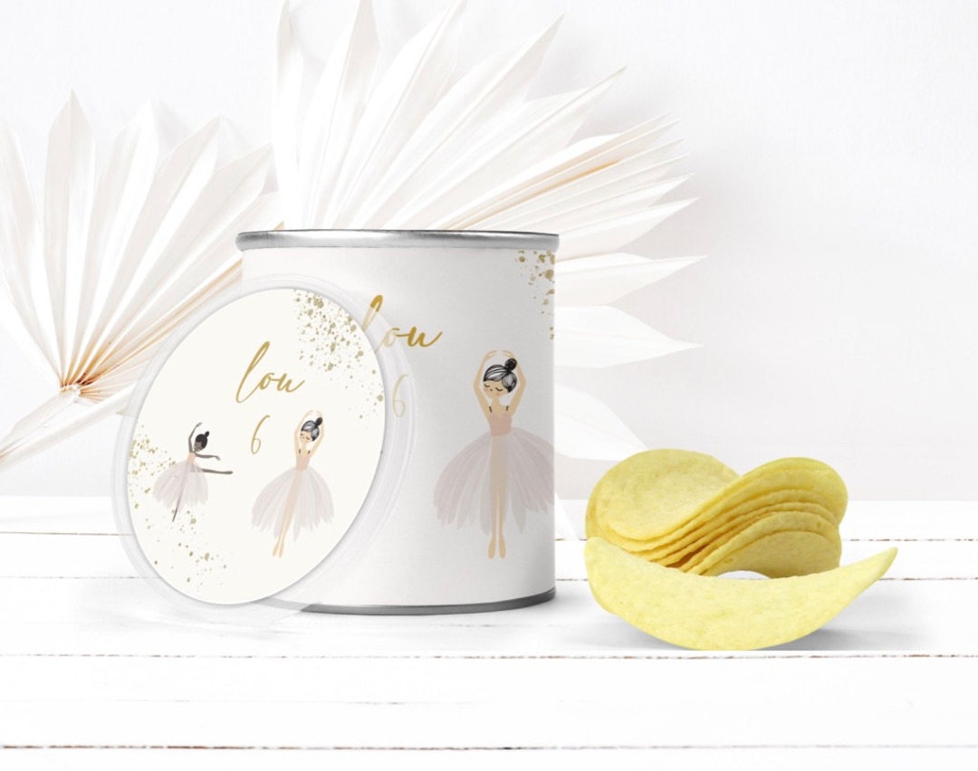 A: Chips Pringles Tins - Ballerina Party Birthday Decoration Girls Pink ...