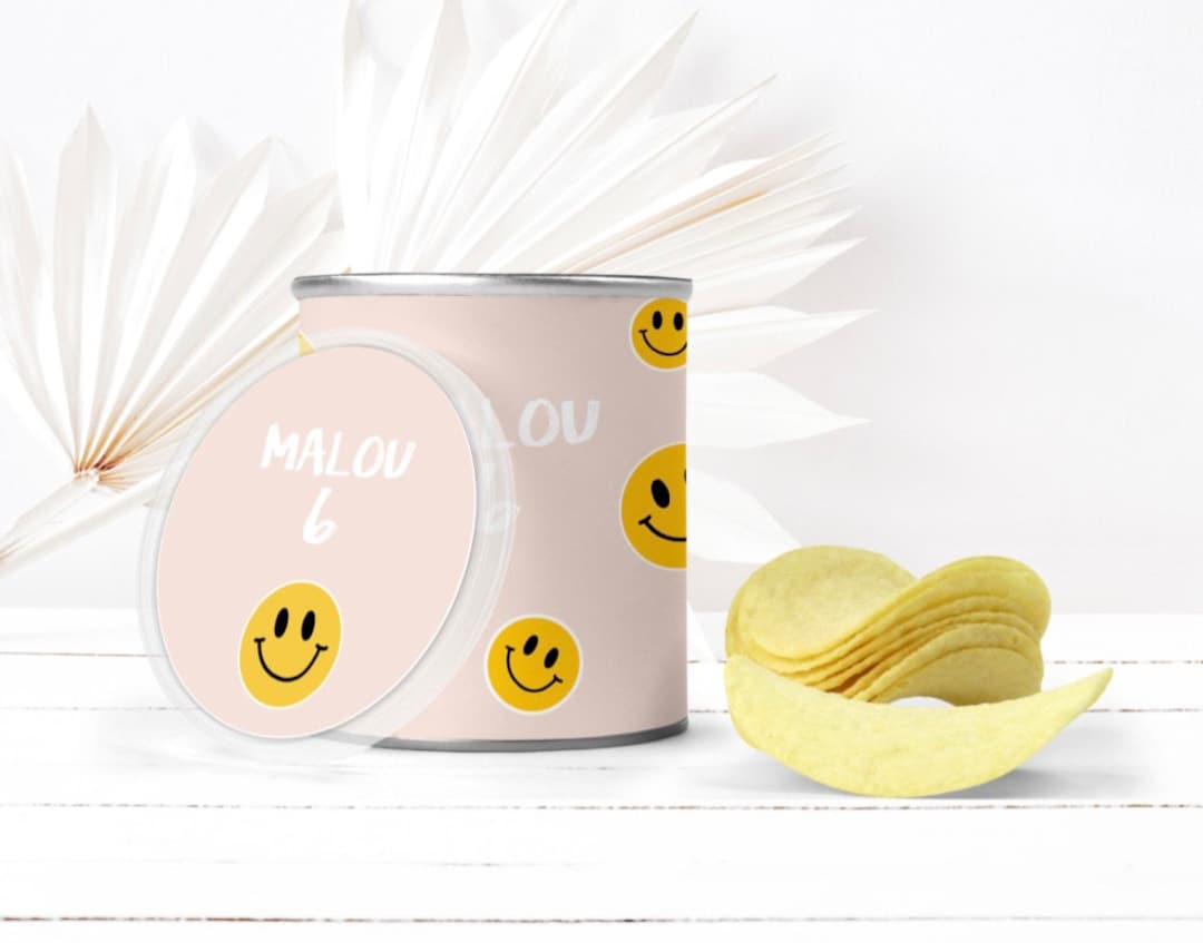 A: Chips Pringles Cans Smiley Pink, Girls, Girls, Children's Birthday ...
