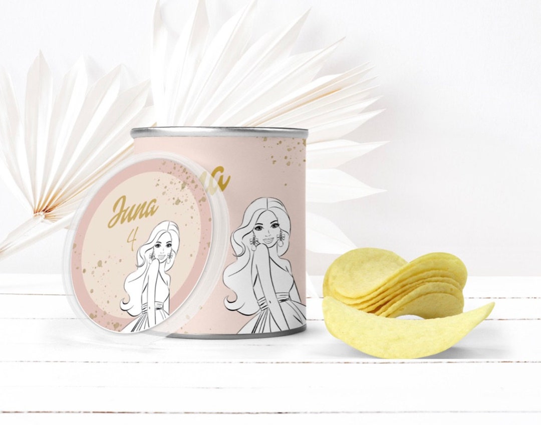 A: Chips Pringles Cans Doll, Children's Birthday Party, Personalized ...