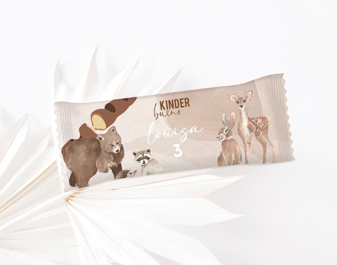 A: Kinder Bueno Duo Forest Animals // Boy Girl Children's Birthday ...