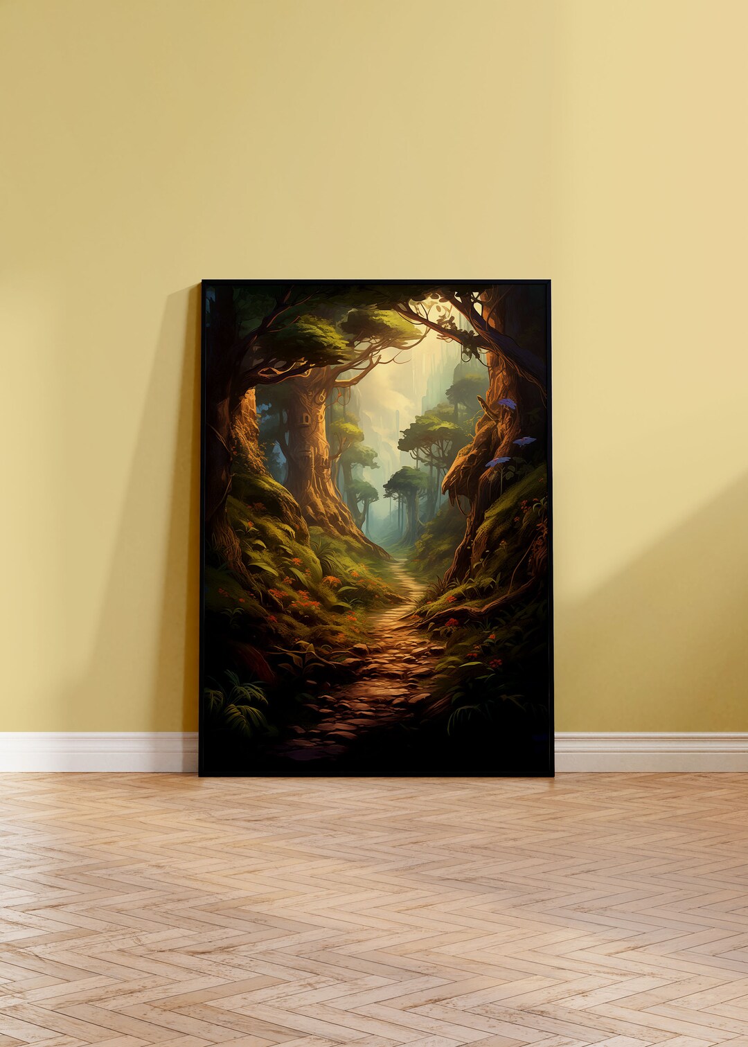 Pine Forest Poster, Forest Path Poster, Mat Poster - Etsy