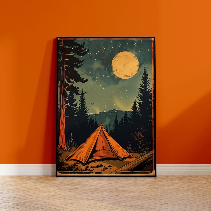 Camping Art Print - Etsy