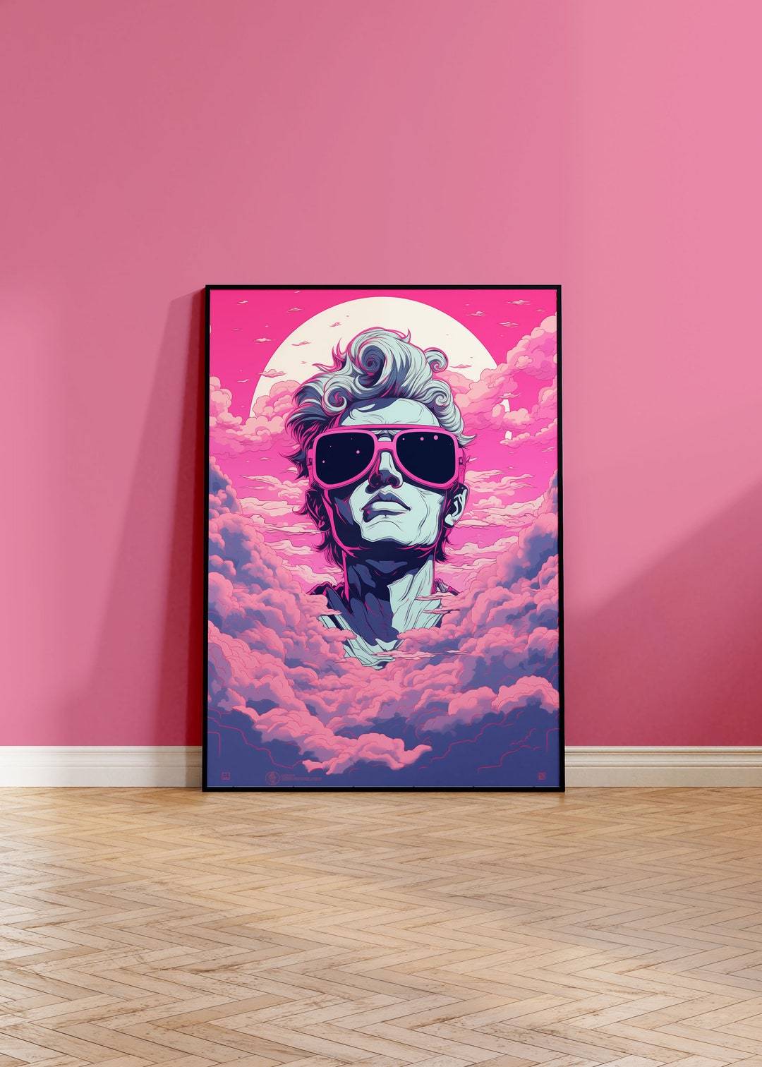 Retro Icon | Stylized Portrait 80s | Synthwave Wall Art | Matte Print ...