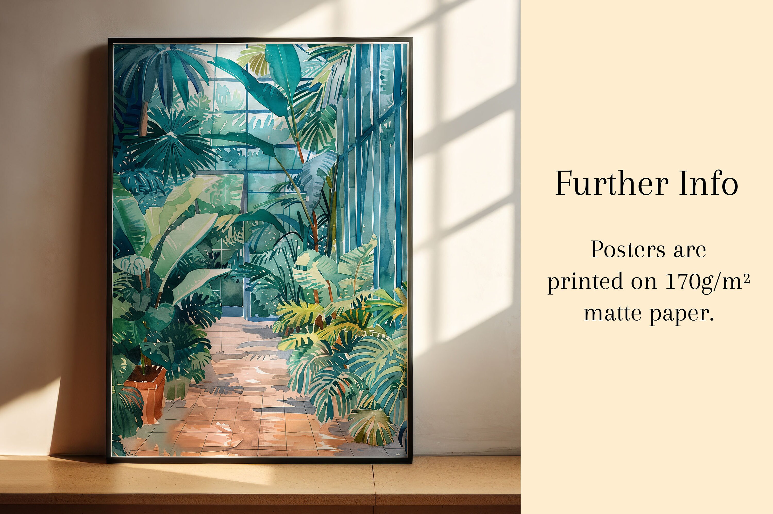 House Plant Room Poster | Greenhouse Art | Greenhouse Plant Poster ...