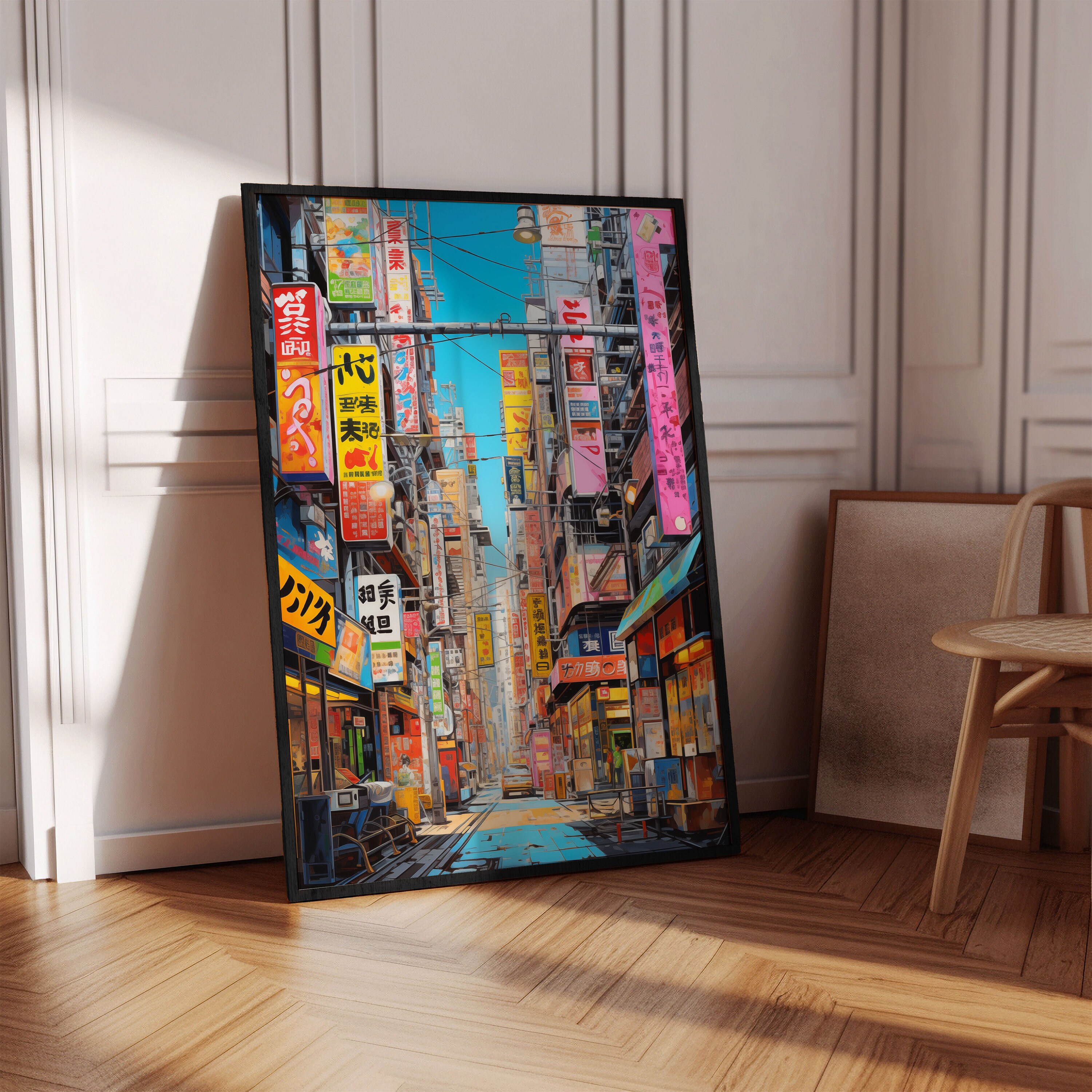 Japanese Cyberpunk Street Poster, Pop Art Retro, Frameless Wall ...