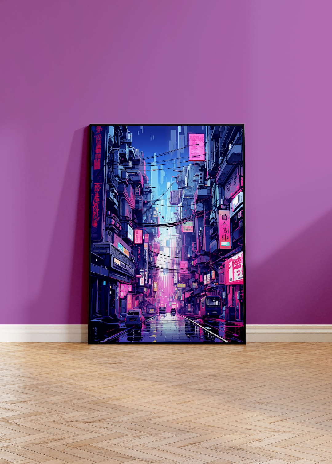 Cyberpunk City Poster, Video Studio Poster, Matte Printed Paper - Etsy