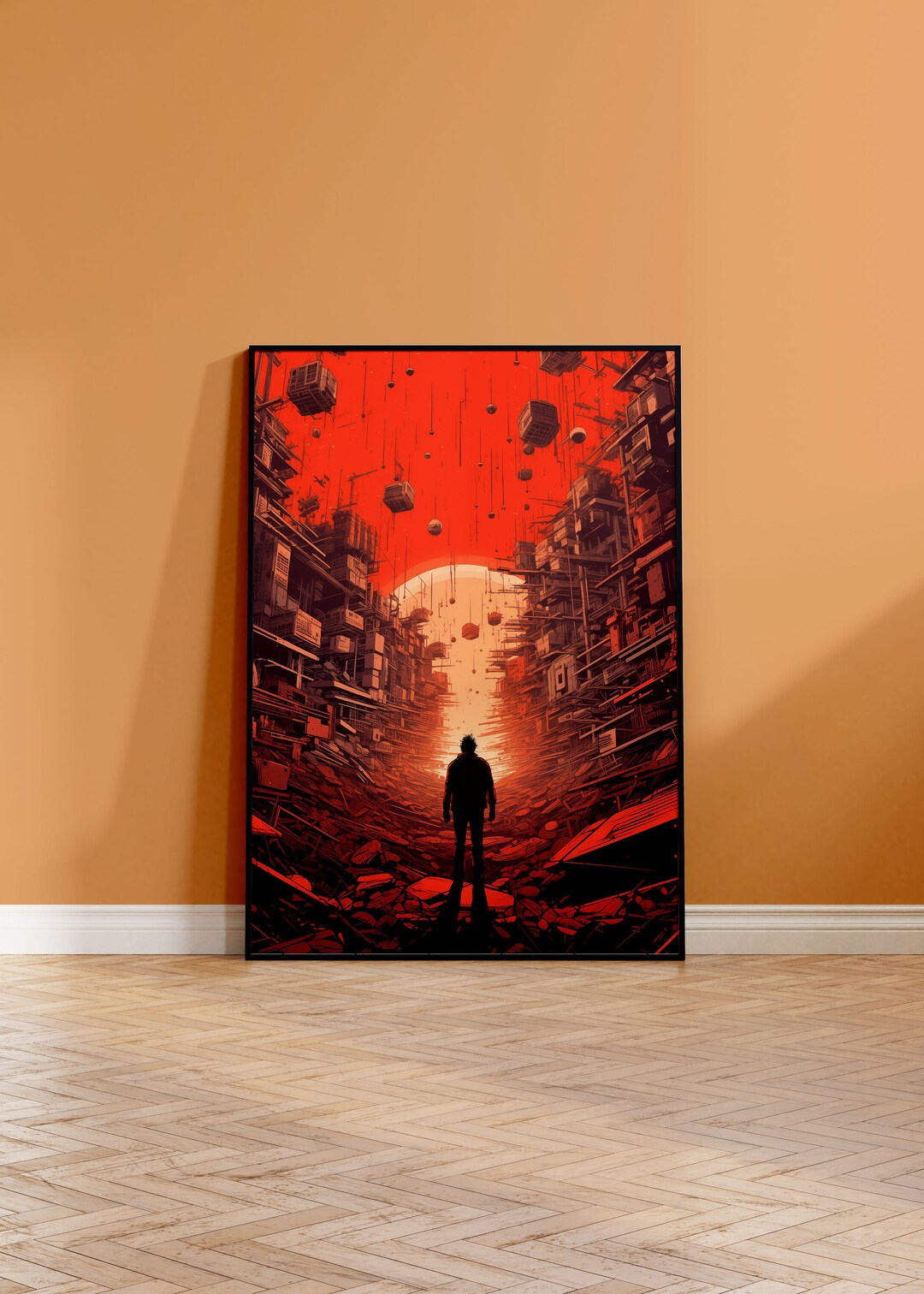 Modern Ruins Poster - Dystopian Cityscape - Post-apocalyptic Wall Art ...
