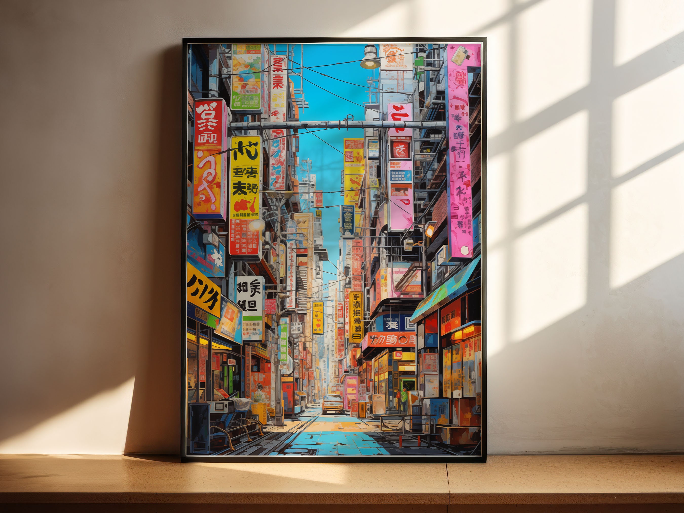 Japanese Cyberpunk Street Poster, Pop Art Retro, Frameless Wall ...