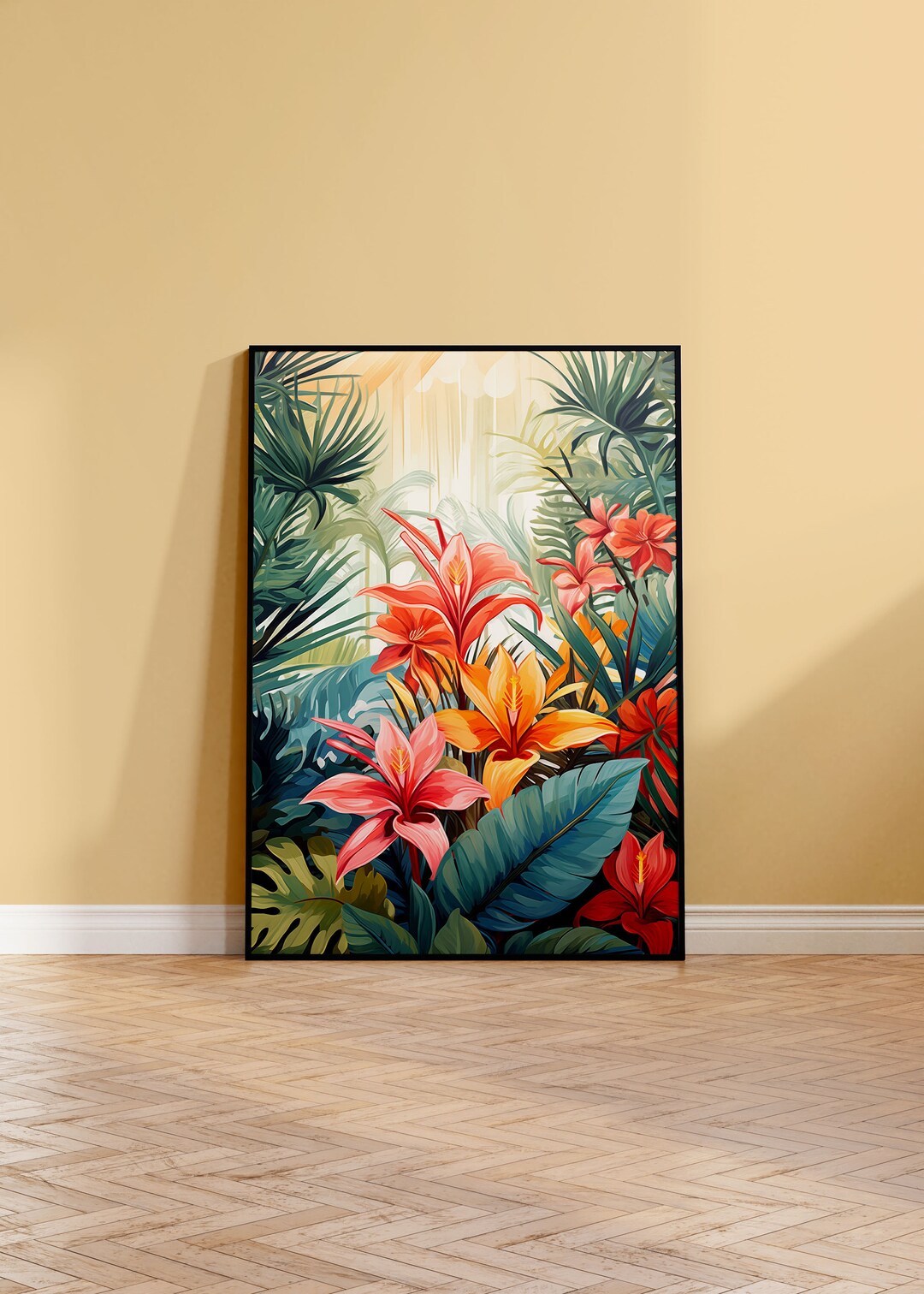 Colourful Tropical Plants Poster, Boho Style, Wall Decoration Print - Etsy