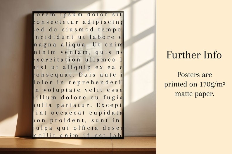 Poster Lorem Ipsum | Creative Typographic Art | Modern Wall Decor ...