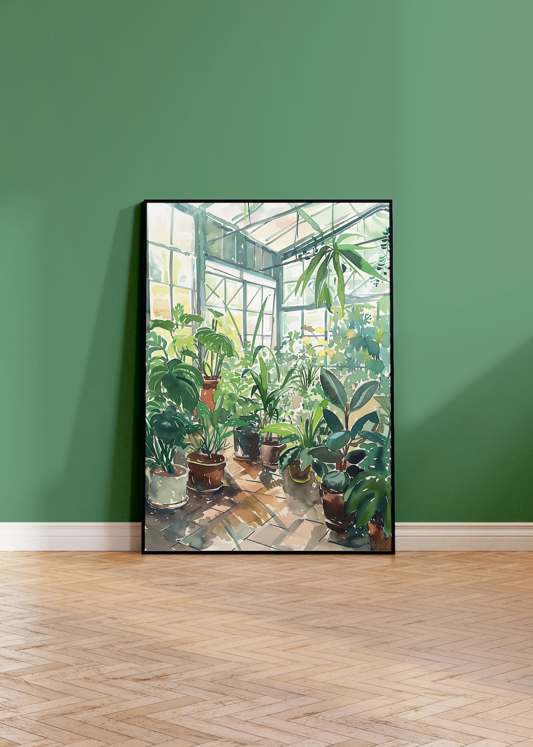 Greenhouse Art | Greenhouse Plant Poster | House Plant Wall Art ...