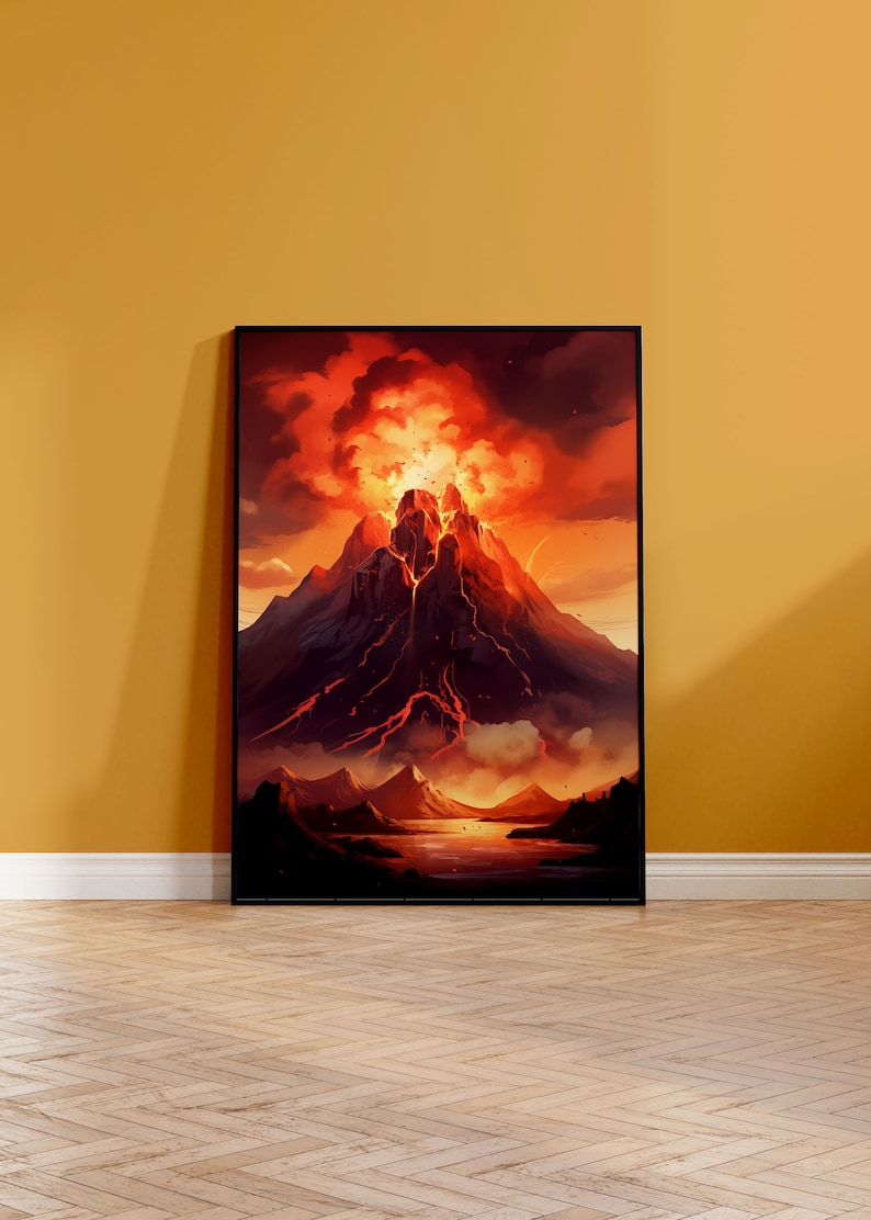 Volcanic Eruption Poster Volcano Poster Lava Flow Chart - Etsy