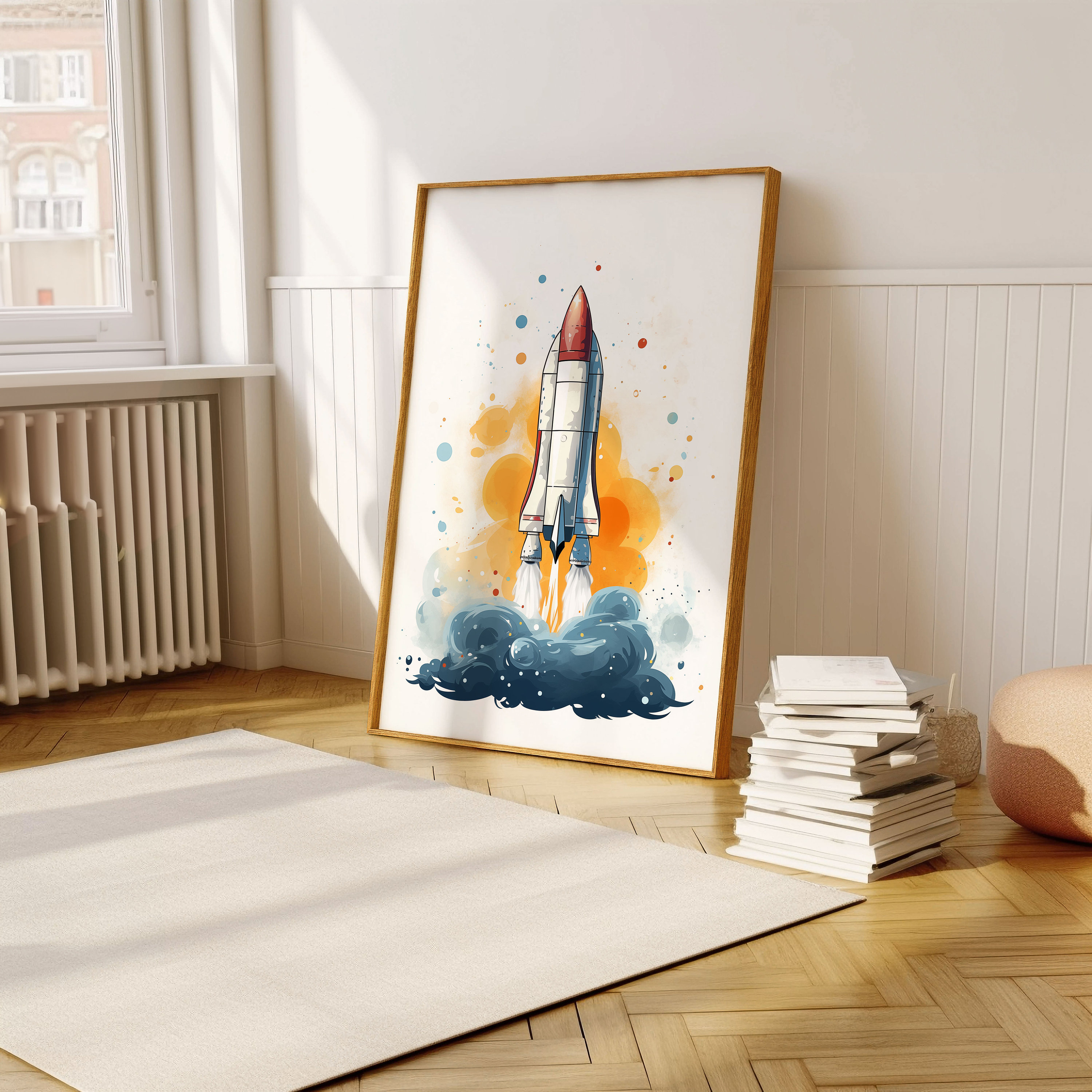Spacecraft Poster, Space Rocket Poster, Retro Rocket Poster, Space ...