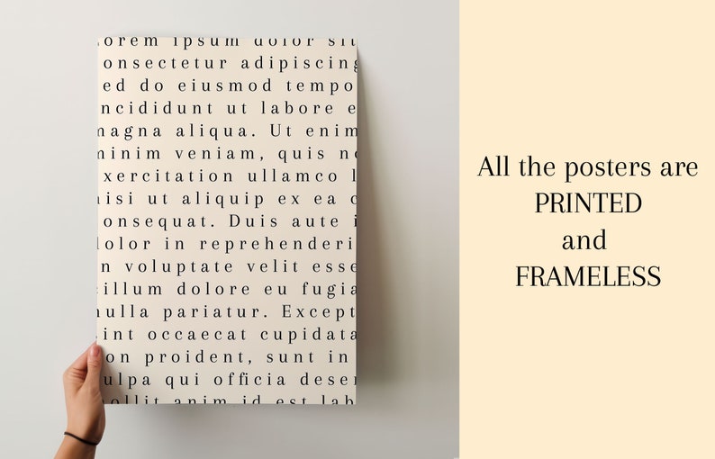 Poster Lorem Ipsum | Creative Typographic Art | Modern Wall Decor ...