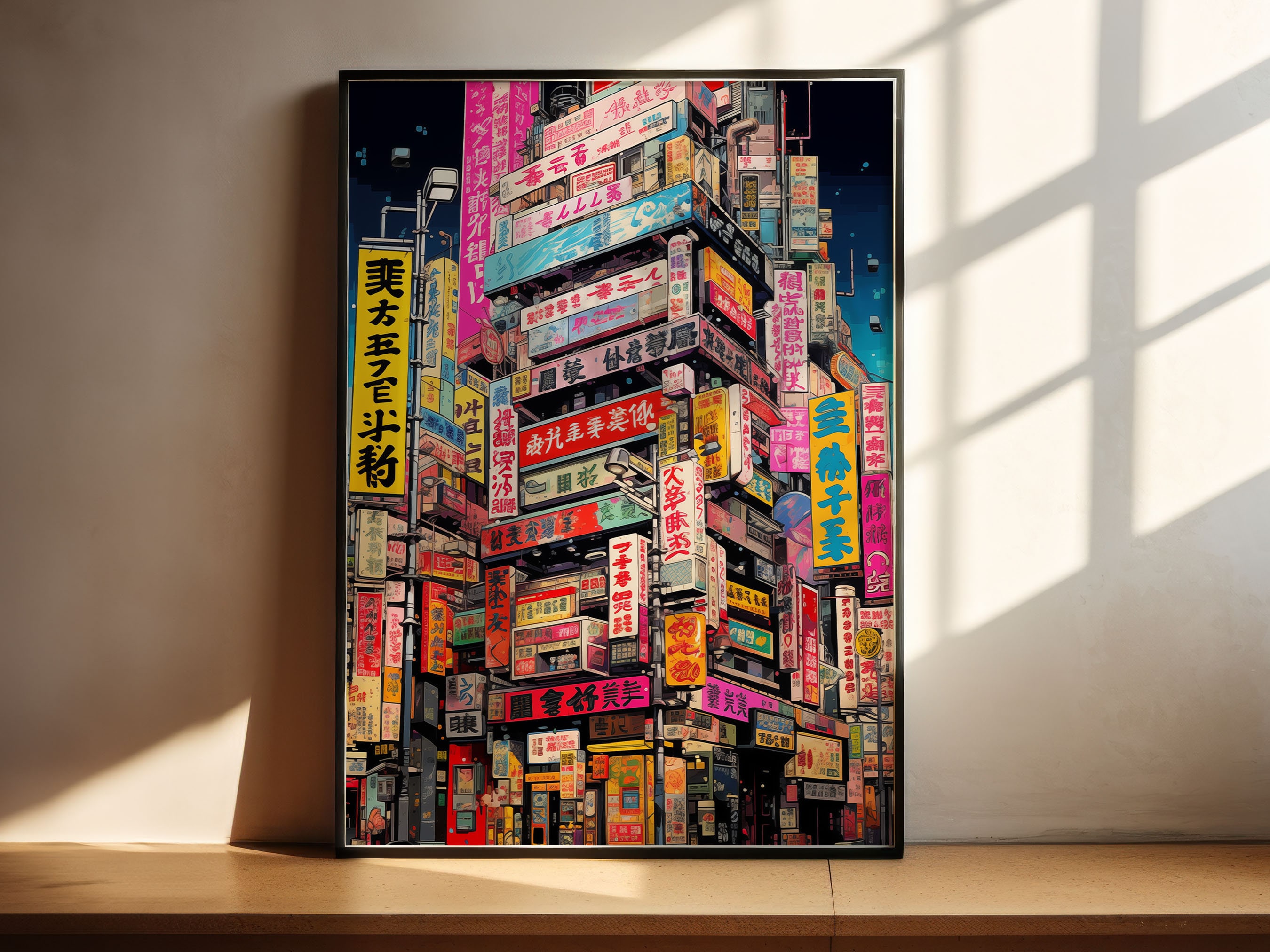 Cyberpunk Japan Poster, Retro Pop Art, Captivating Art, High Quality ...