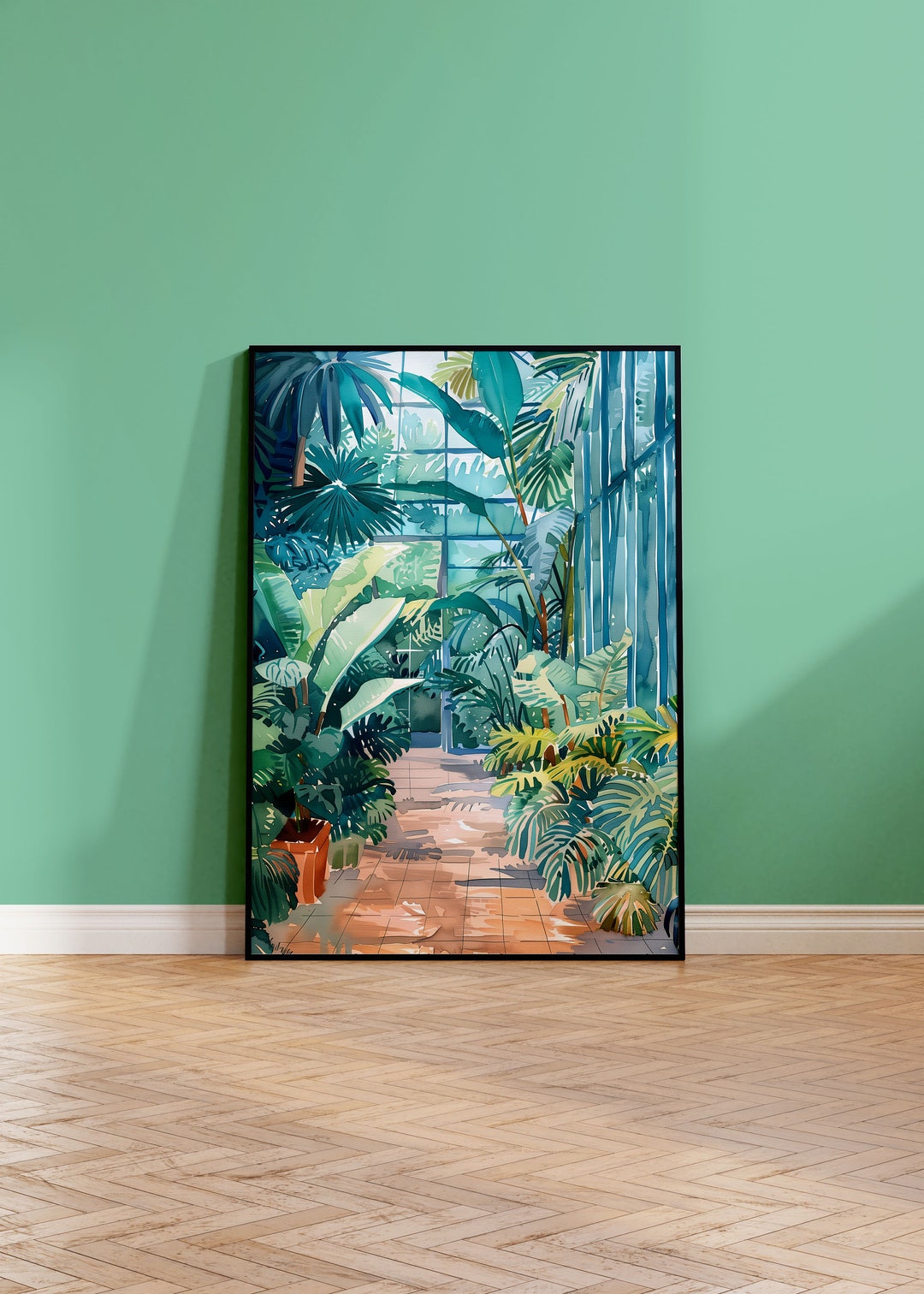 House Plant Room Poster | Greenhouse Art | Greenhouse Plant Poster ...