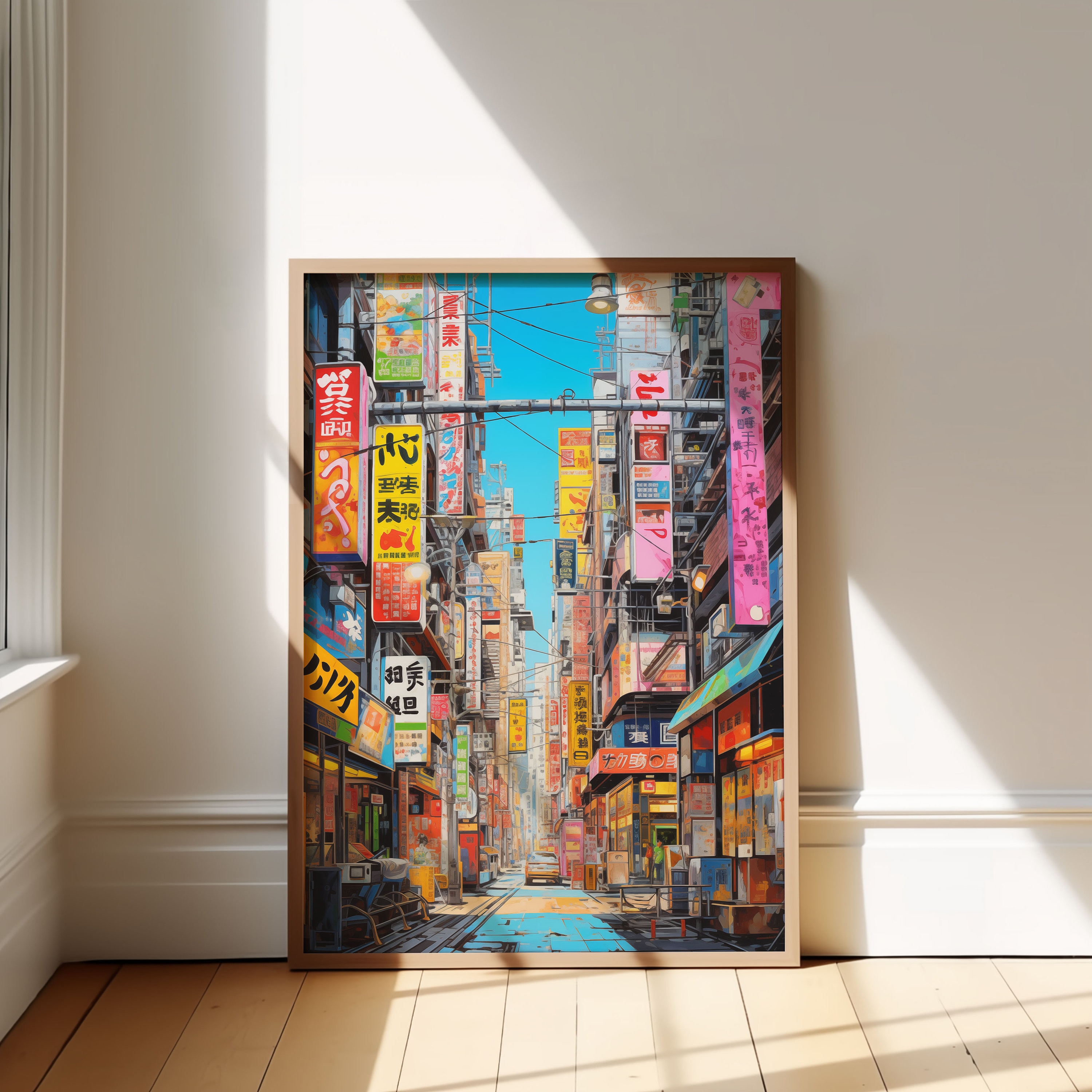 Japanese Cyberpunk Street Poster, Pop Art Retro, Frameless Wall ...