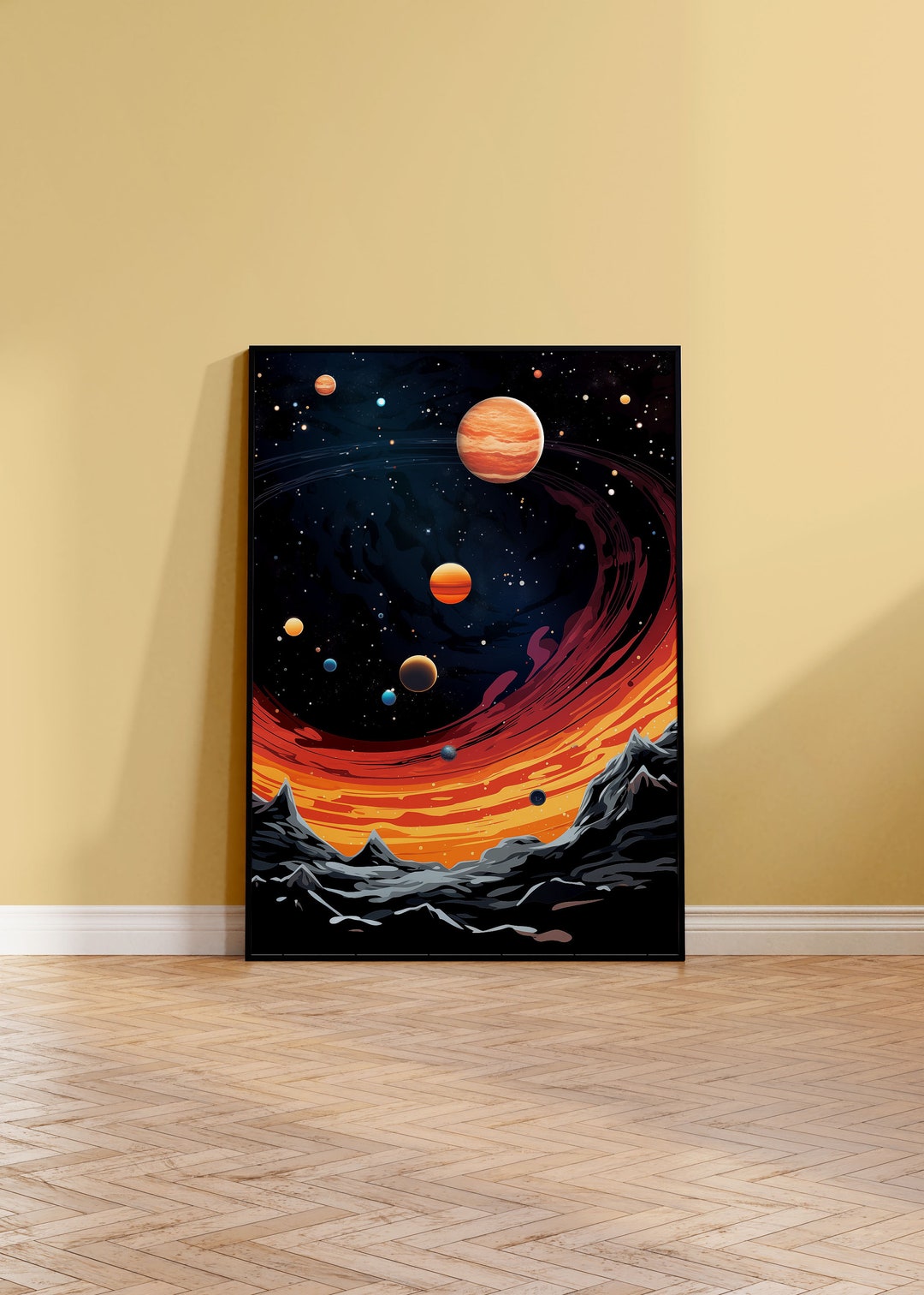 Cosmic Horizon Poster - Desert Planetary View - Matte Print A2, A3, A4 ...
