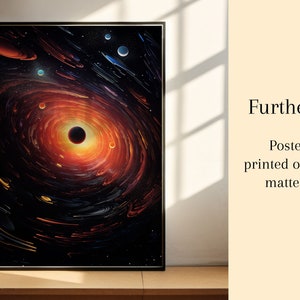 Planetary Swirl Poster - Space Inspired Wall Art - Matte Print A2, A3 ...