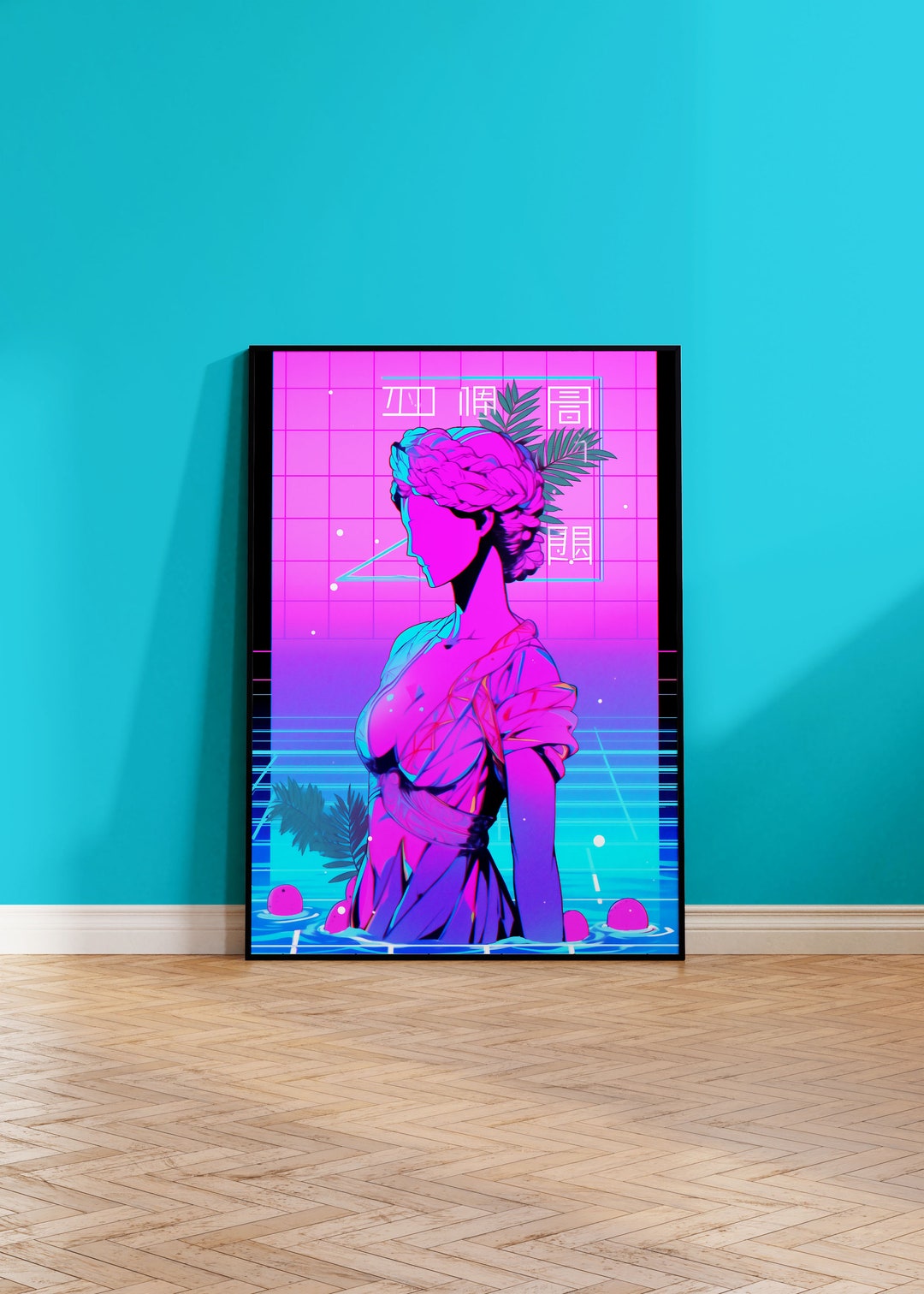Fusion Classic Cyberpunk | Greek Neon Art Statue | Avant-garde Wall ...