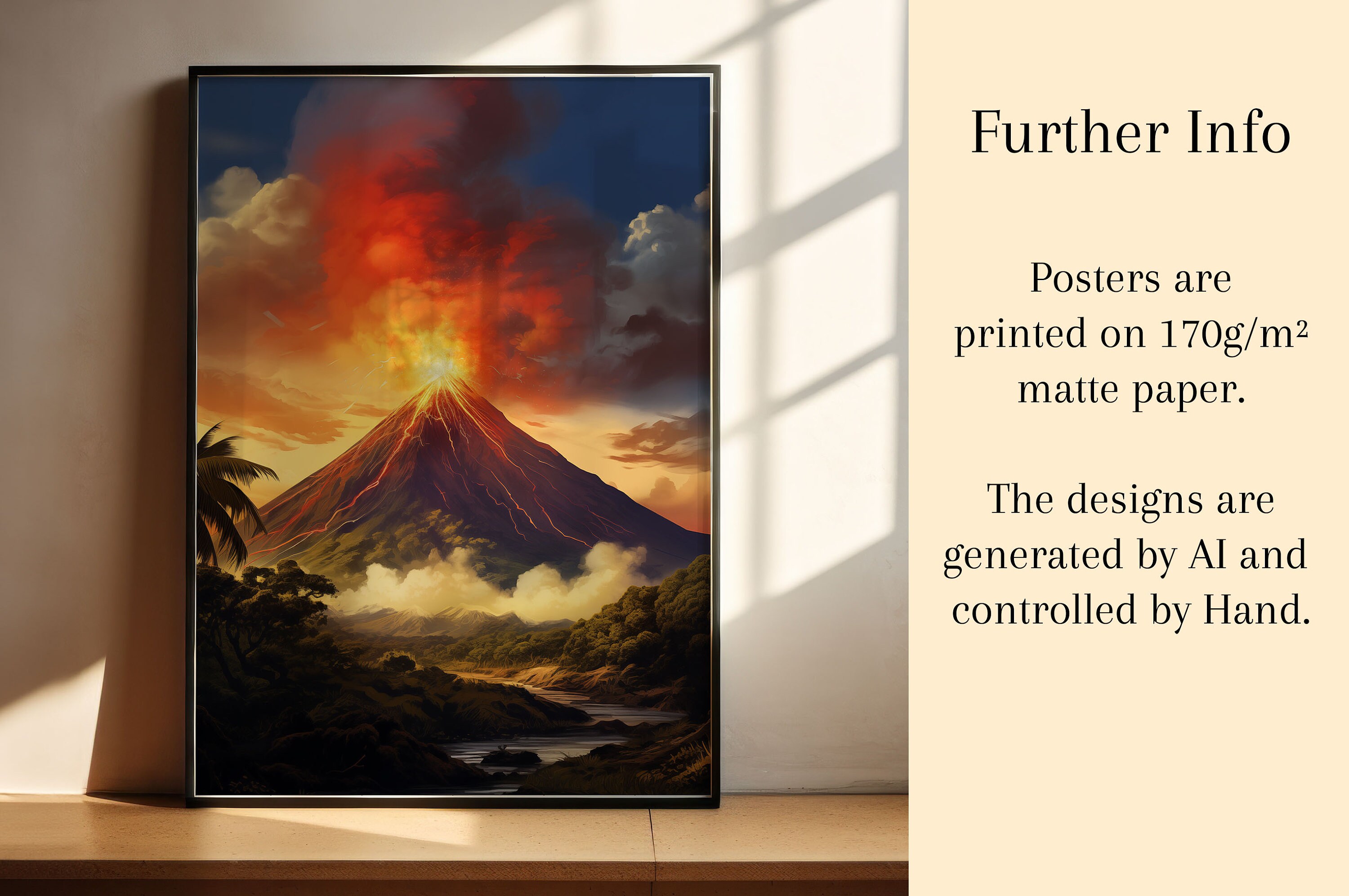 Volcano Poster Volcanic Eruption Poster Lava Flow Chart - Etsy