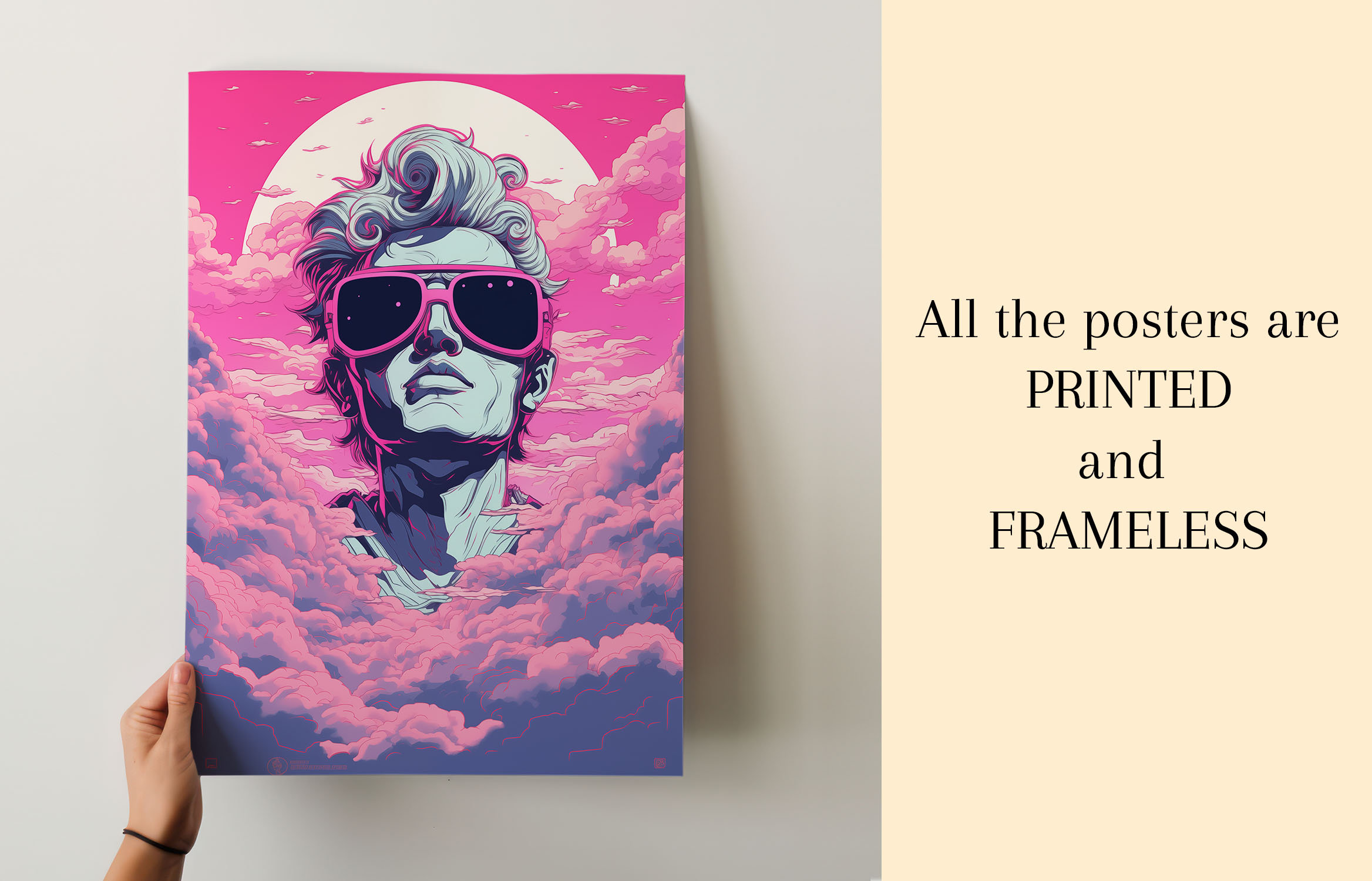 Retro Icon | Stylized Portrait 80s | Synthwave Wall Art | Matte Print ...