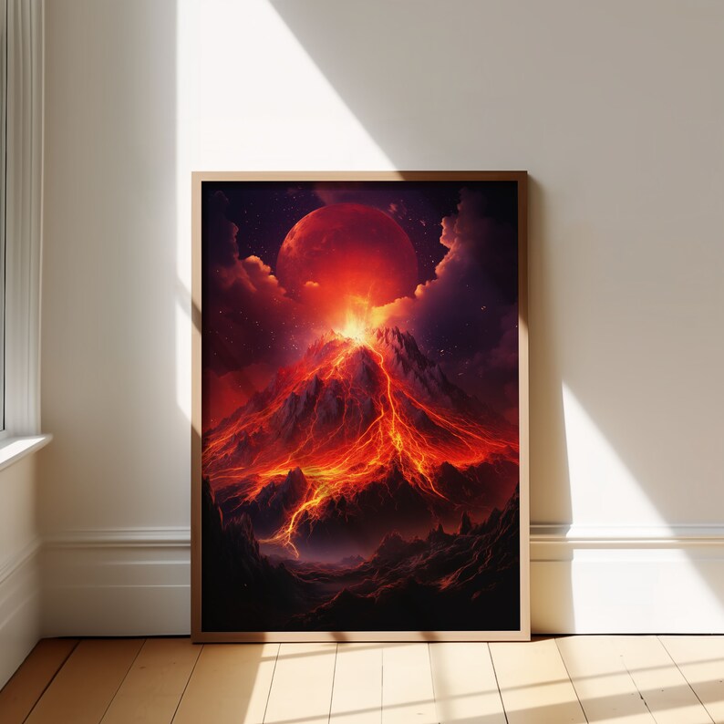 Lava Flow Chart Volcano Poster Volcanic Eruption Poster - Etsy