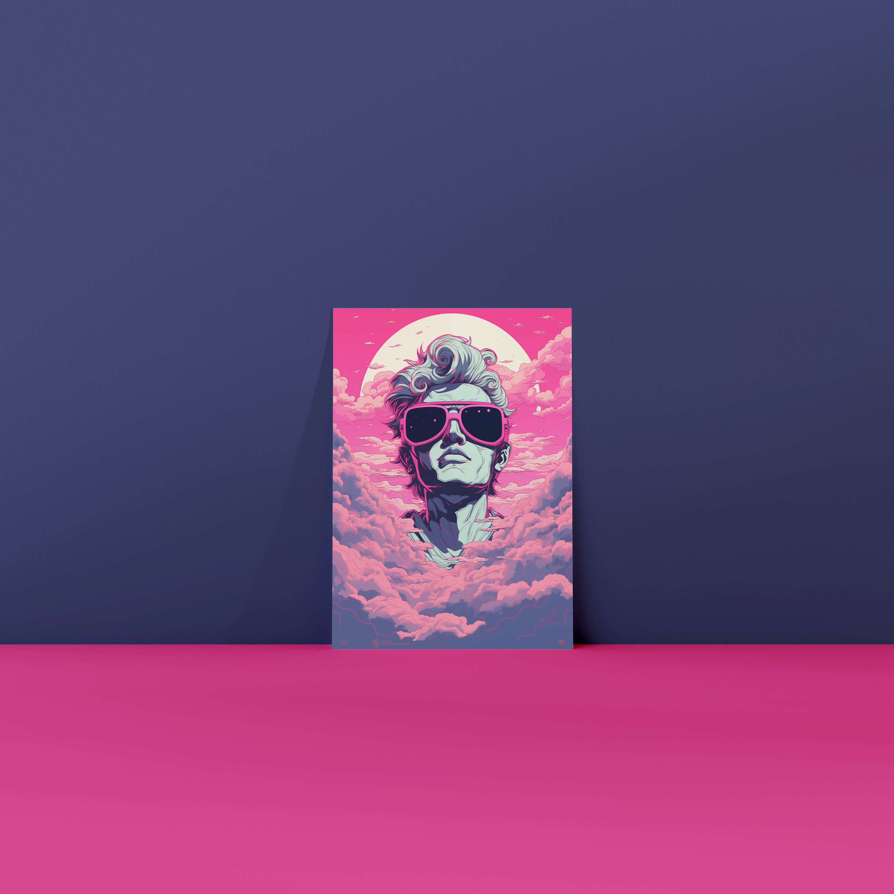 Retro Icon | Stylized Portrait 80s | Synthwave Wall Art | Matte Print ...