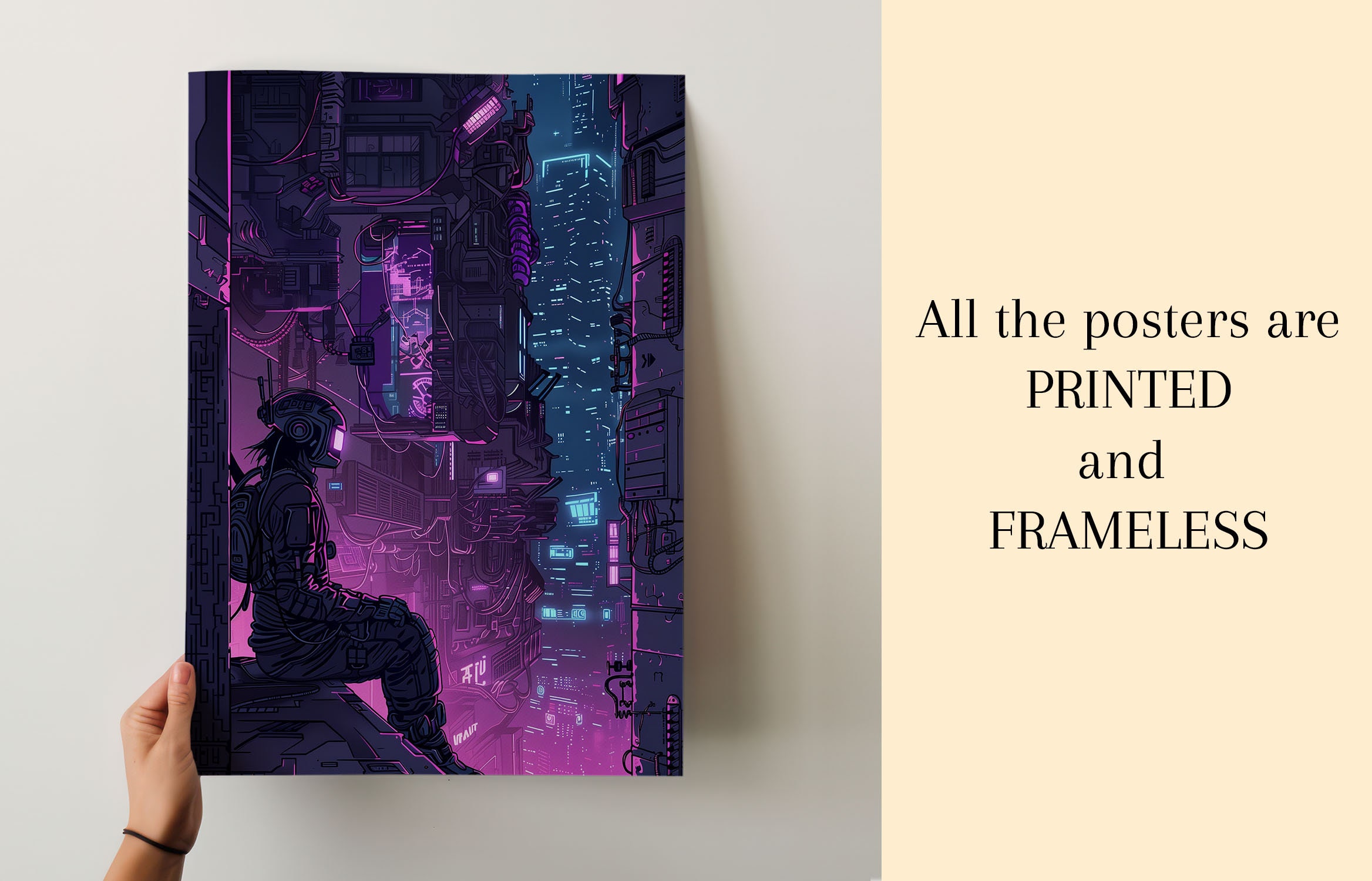 Cyberpunk Art Print | Cyber City Poster | Cyberpunk City Poster | Sci ...