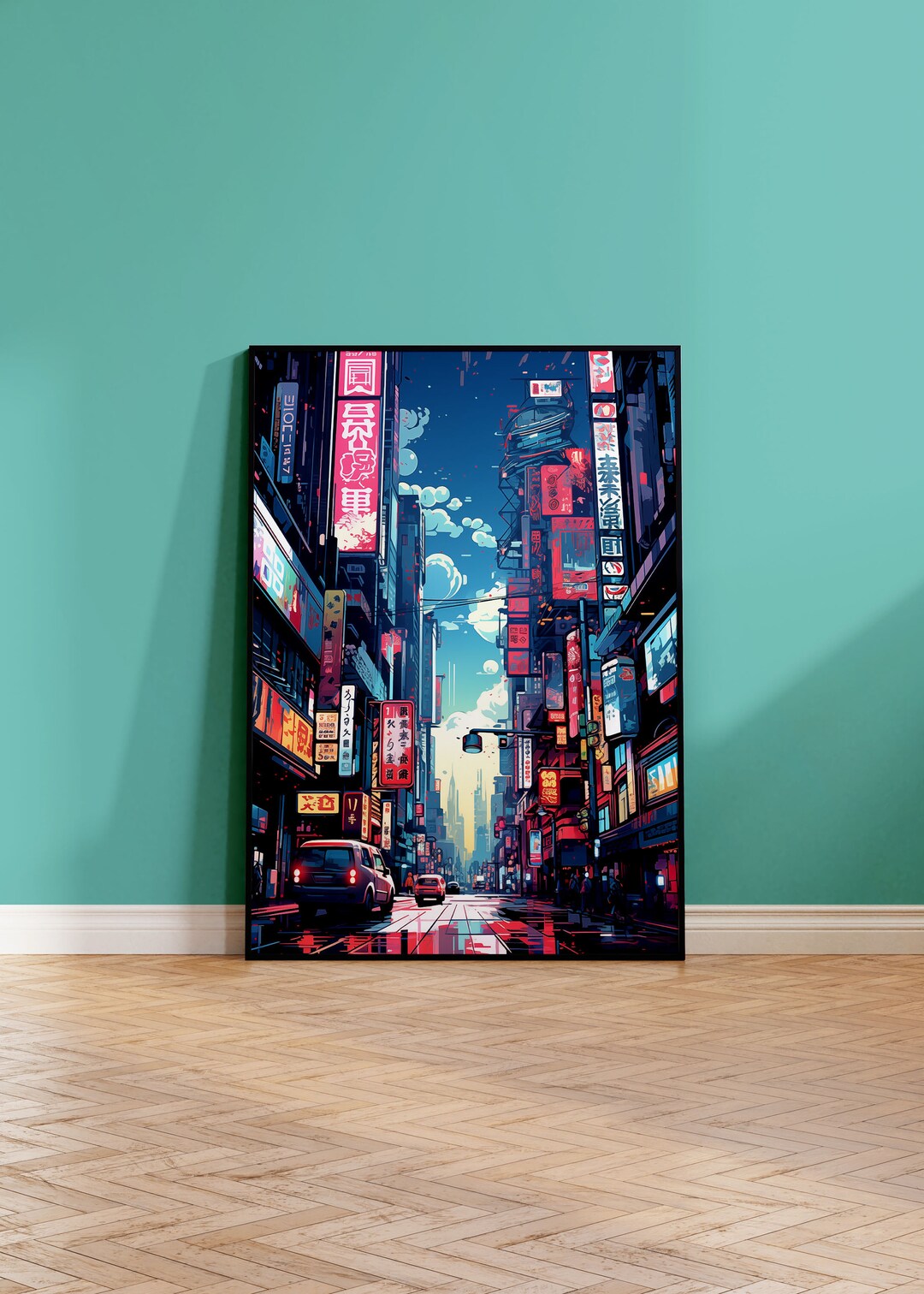 Pop Art Japan Poster, Japanese City Alley, Matte Printed Poster - Etsy